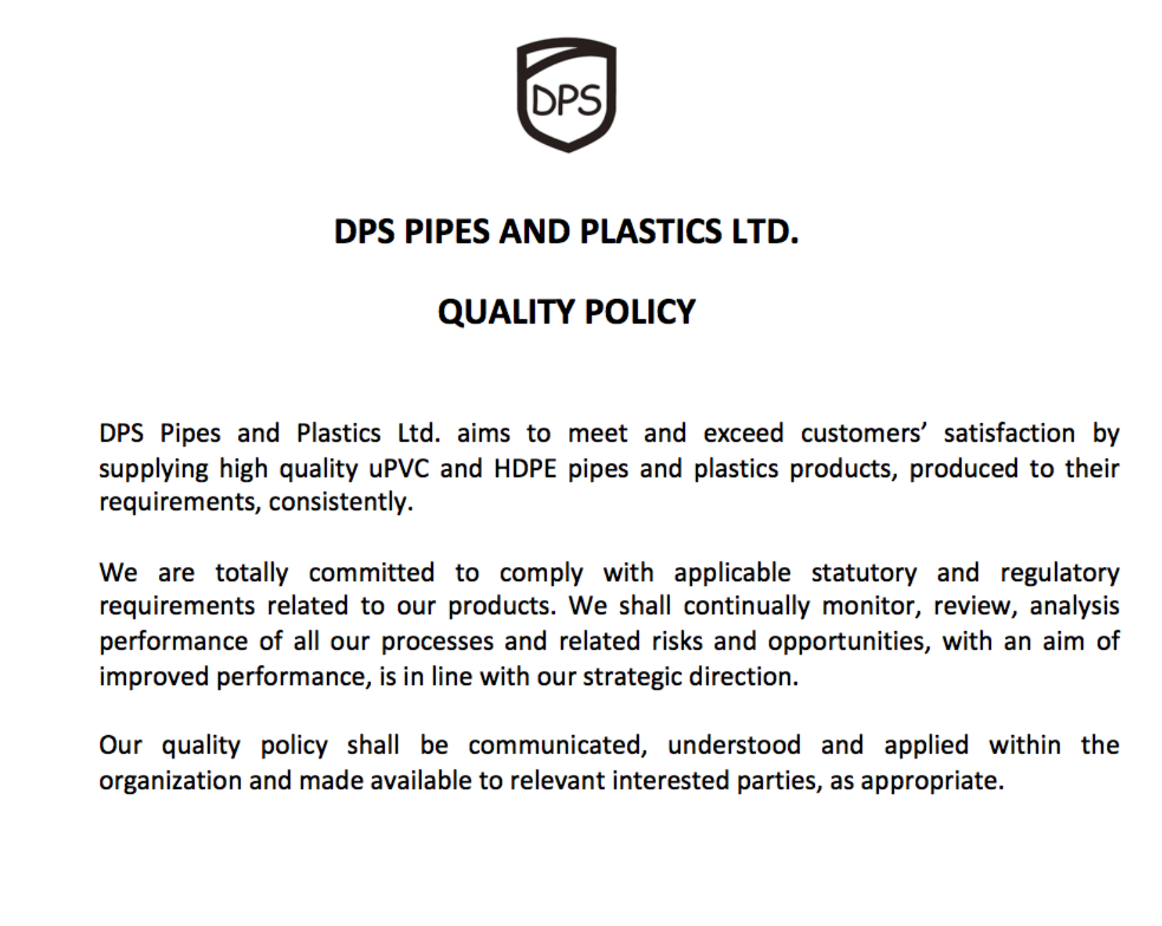 ABOUT US – DPS PIPES GHANA